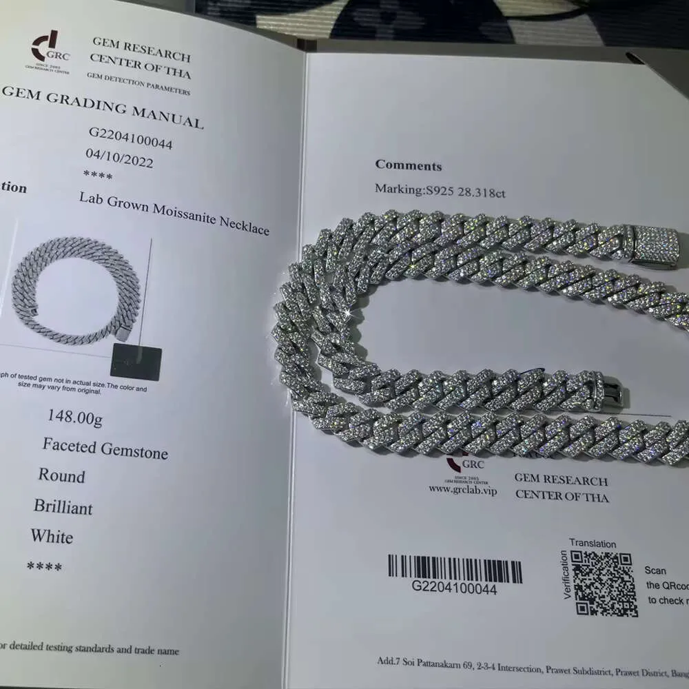 Moissanite Cuban Link Chain Pendant Necklaces Designer For Men Fine ...