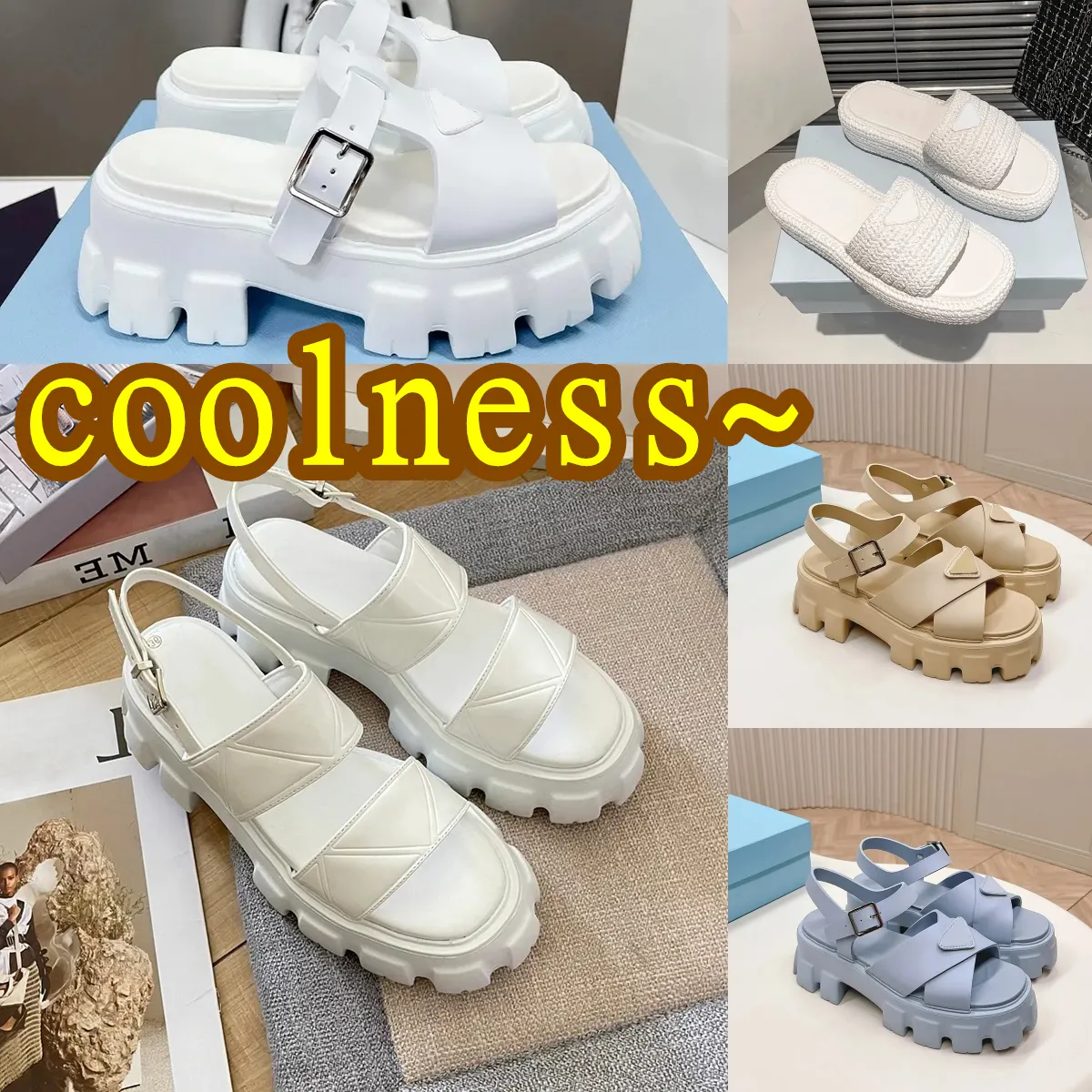 2024 Preda Designer Sandals Rubber Thick Soled Baotou Ladies Casual ...