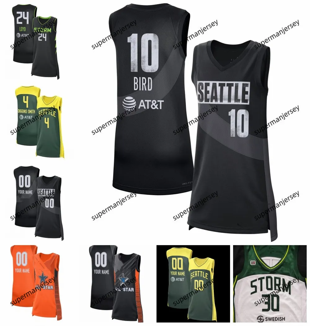 2024 Mulheres Seattle Storm Basketball Jersey: Cheer Por Fankam, Holmes ...