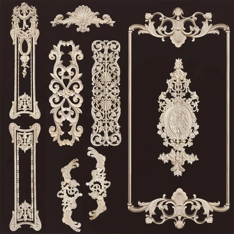 DHgate.com:Gothic Home Decor 3D Wooden Appliques Onlays Set for ...