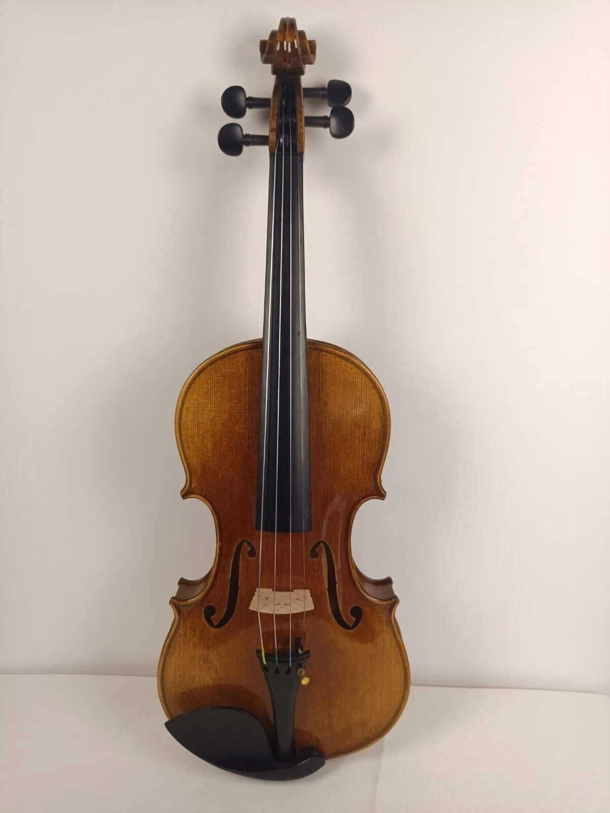 Frisco Natural Wood Handmade Violin: Solid Spruce Maple, Sweet Sound, 4 ...
