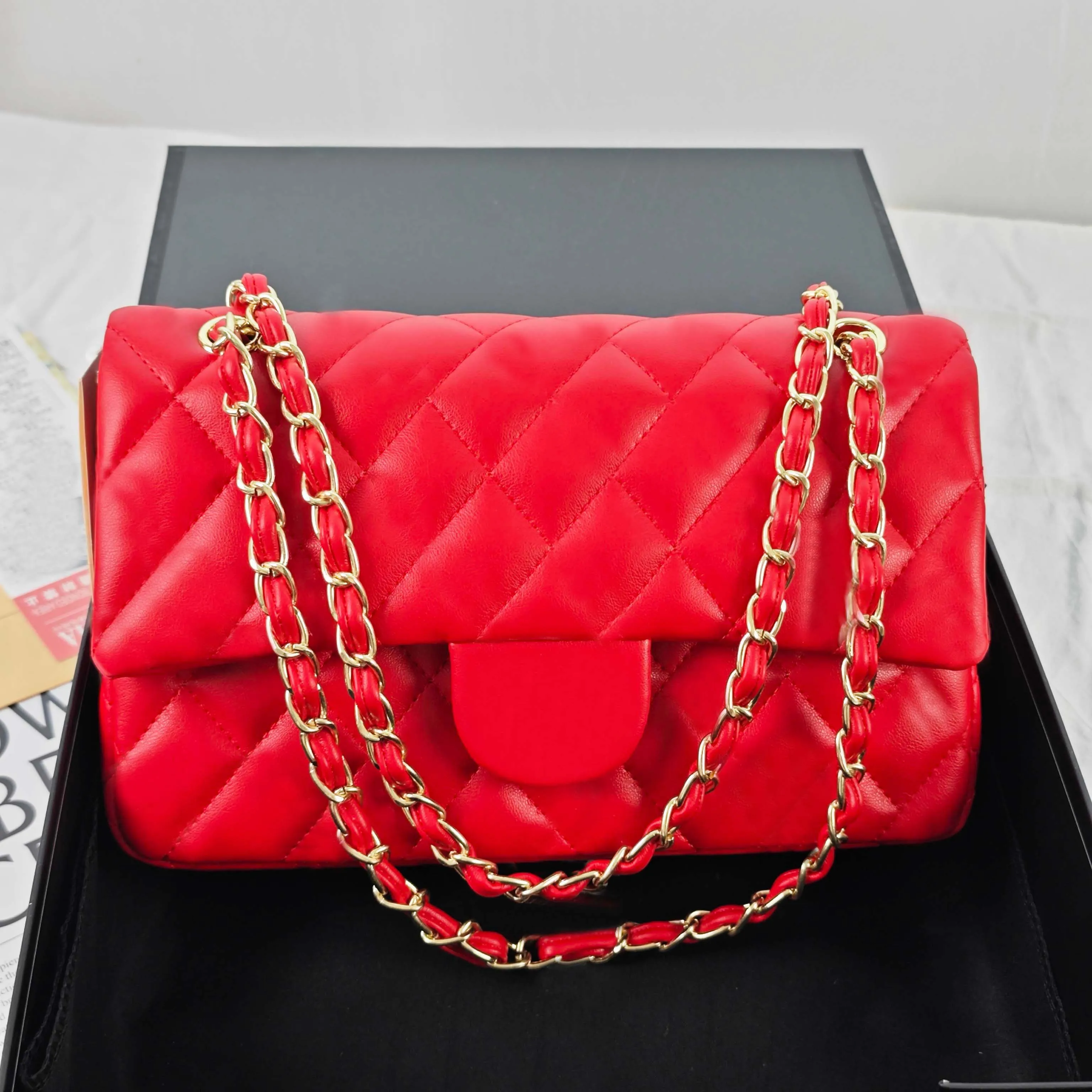 Luxury Designer Handbag With Shoulder Crystal Chain, Clutch, Flap, Tote ...