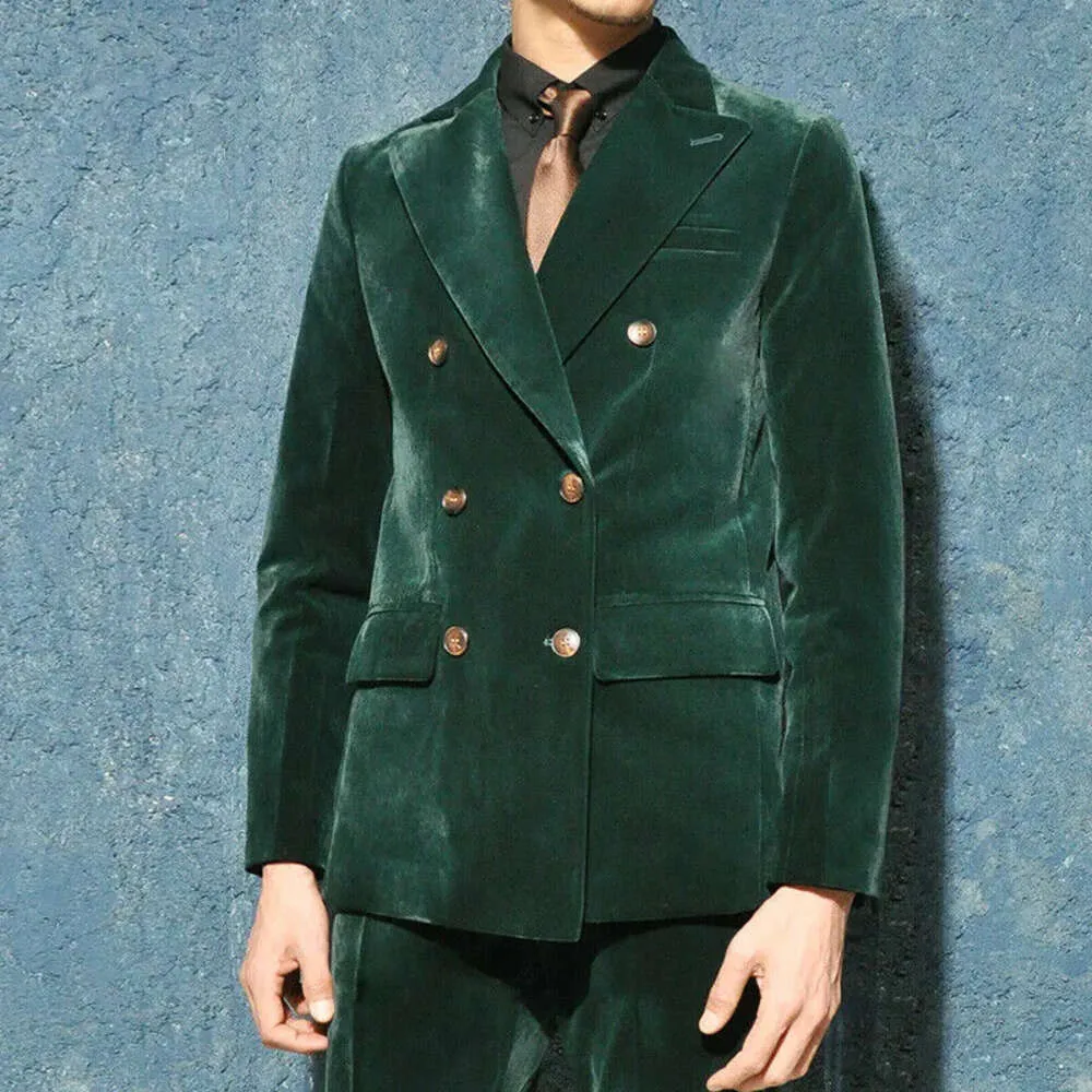 Trajes De Hombre De Negocios De Dos Piezas Con Solapa En Pico De Diseño ...