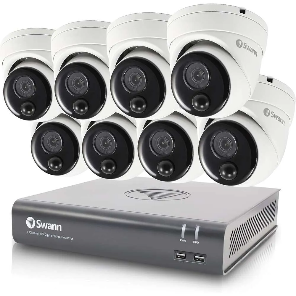 Swann Home Security System: 8-Channel DVR, 1TB HDD, Enhanced ...