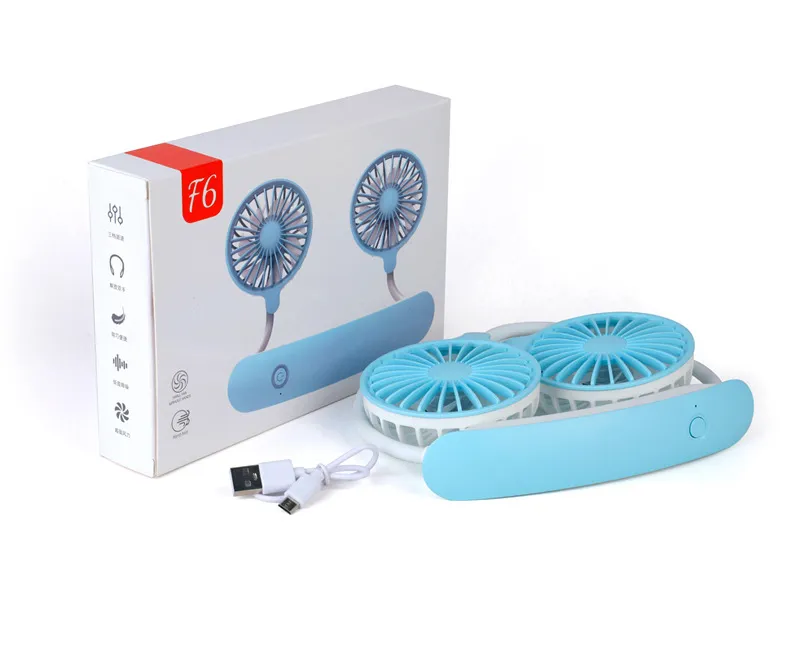 Portable Neck Fan: Foldable Mini USB Cooling Fan With 1250mAh Battery ...