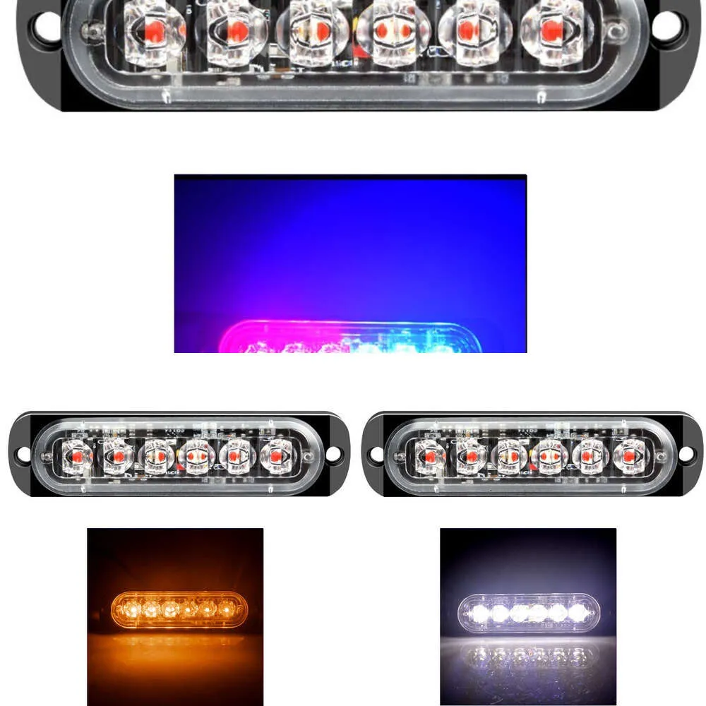 6-LED Emergency Beacon Strobe Warning Flashing Light for Car Truck ...