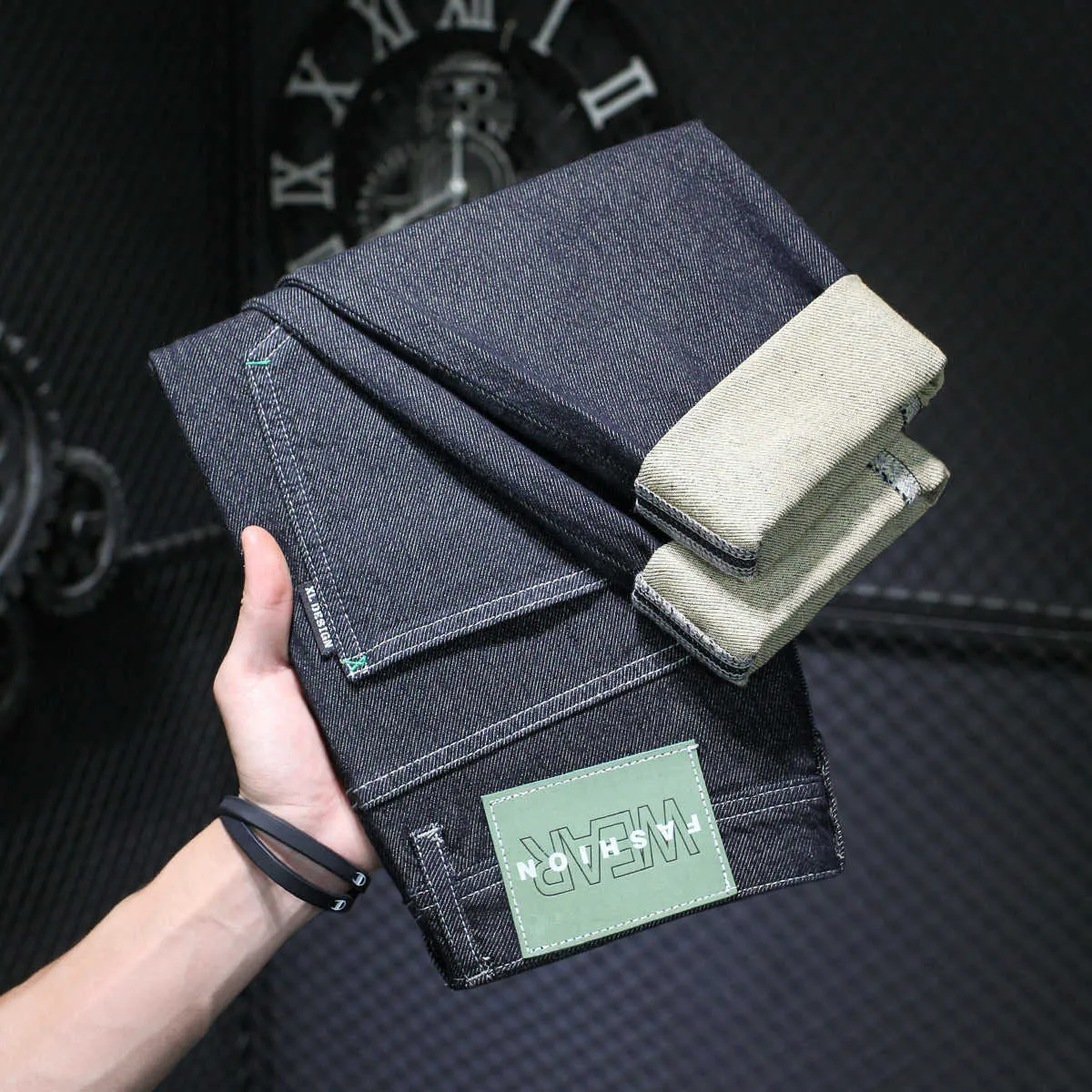 2024 Spring Fashion Brand Mens Black Denim Jeans Pants For Men ...