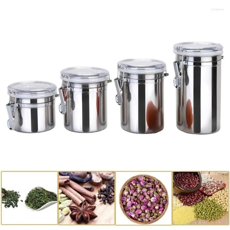 Modern Steel Commercial Storage Units Canisters With Clear Lid For ...