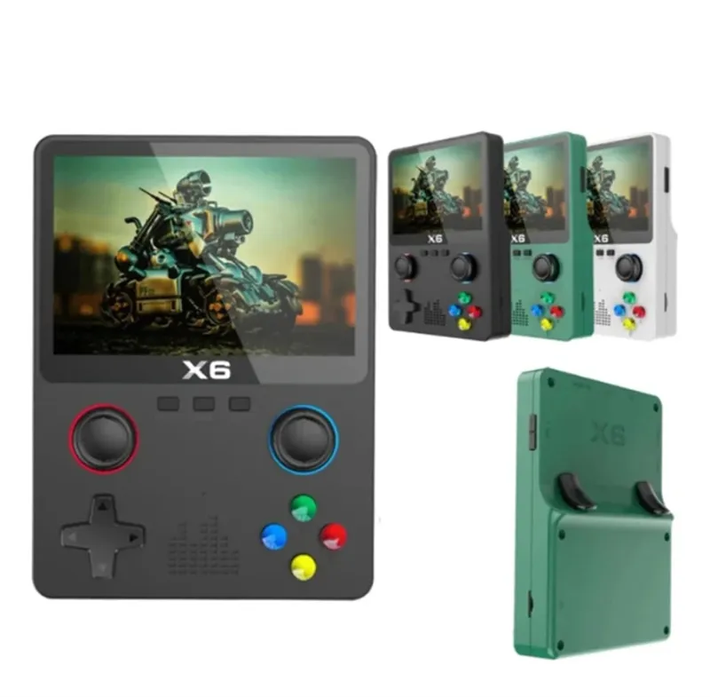 X6 3.5-Inch IPS Screen Handheld Game Player Dual Joystick 11 Simulators ...