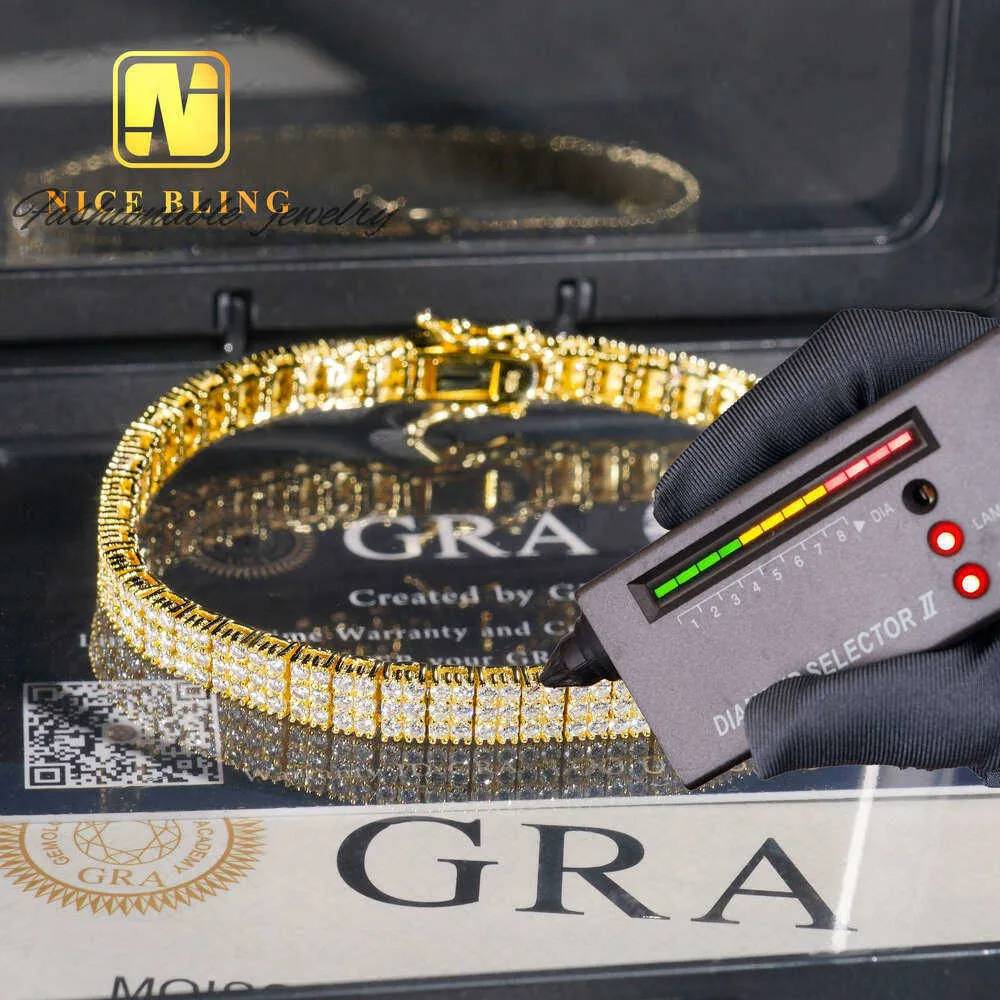 Sterg Sier 3 Rows Tennis Bracelets Moissanite Iced... From ...