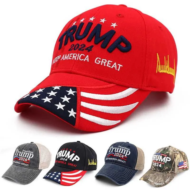 Ball Caps Nouveau Trump 2024 Maga Hat Baseblable Brodery Camo Kag Des