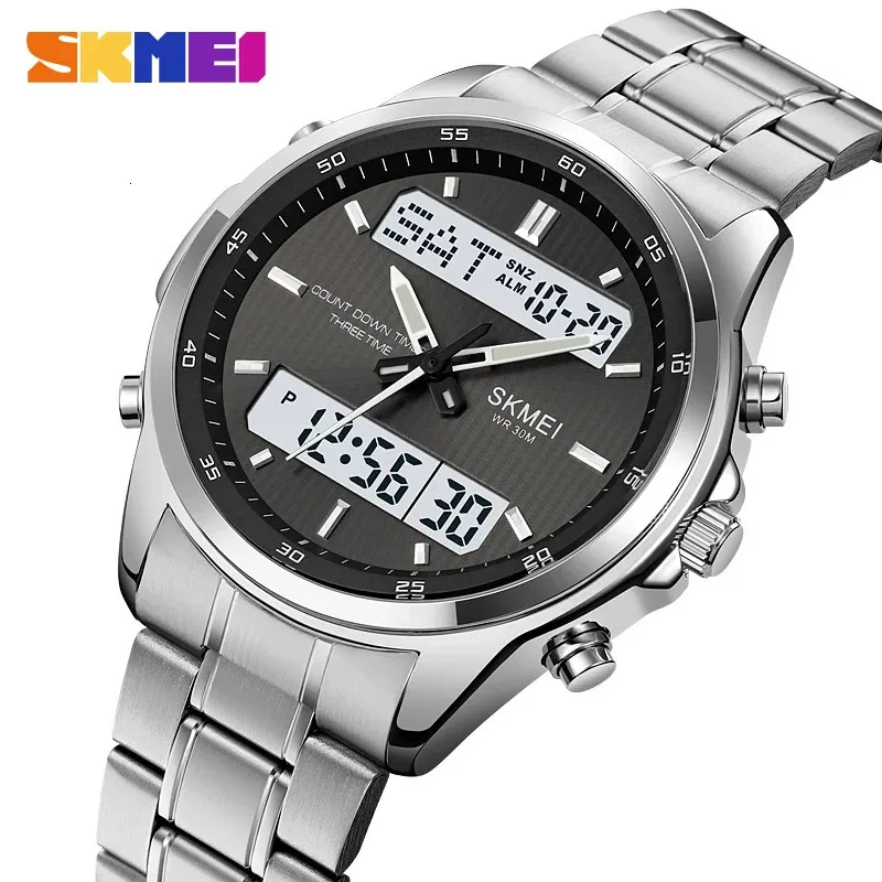 Mens Digital Wrist Watches With Triple Time Zone Display ...
