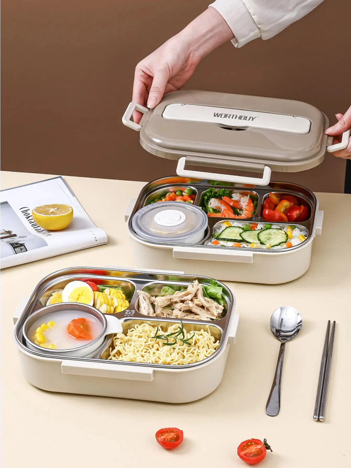 DHgate.com:Stainless Steel Bento Lunch Box for Kids & Adults ...