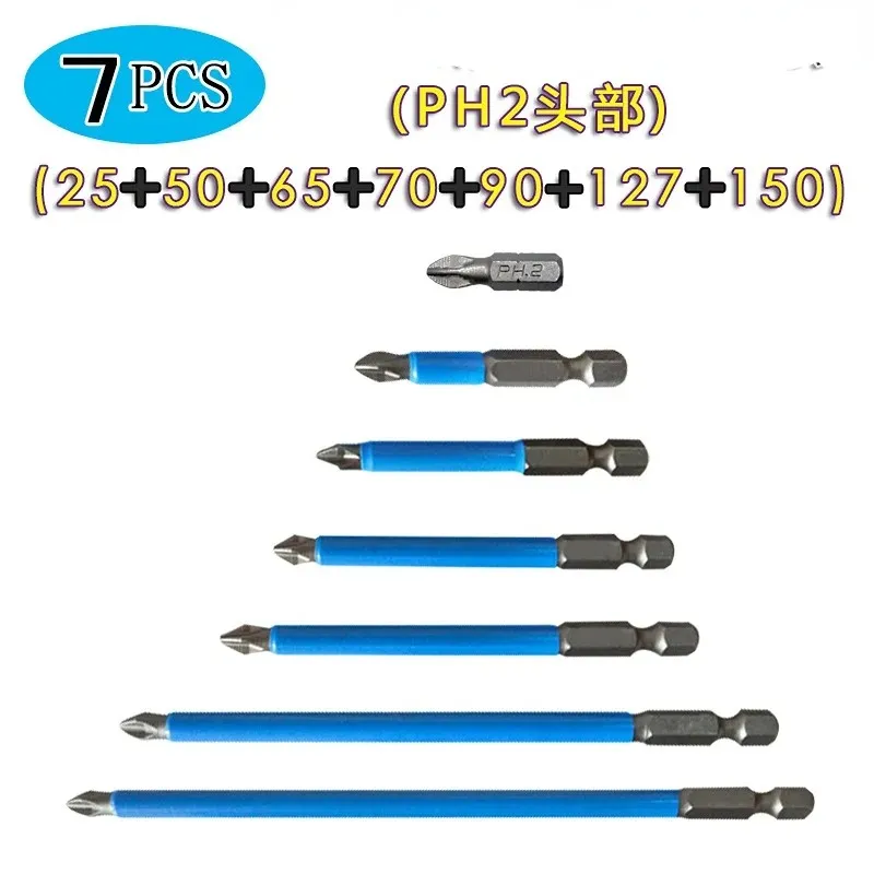Precision phillips head screwdriver Drill Bit Set - 25-150mm, PH2 ...