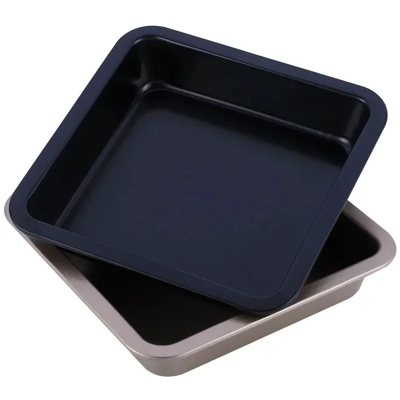 Non-Stick Square Cake Pan Carbon Steel Baking Tray Pie Pizza Bread Cake ...