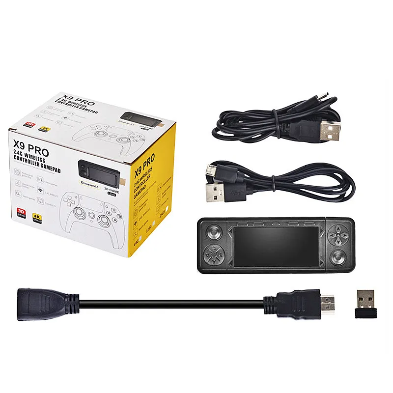 DHgate.com:X9 PRO 4K Retro Game Stick with Dual Wireless Controllers ...