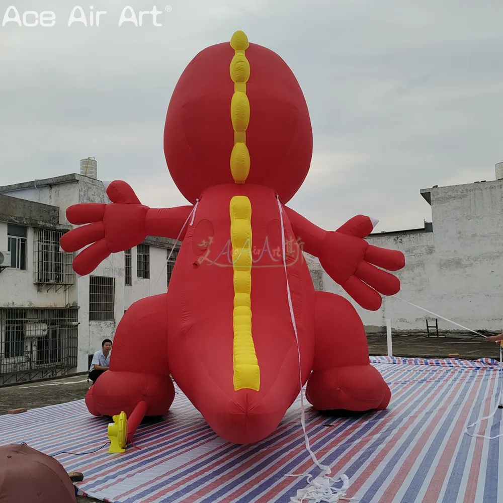 inflatable red dragon
