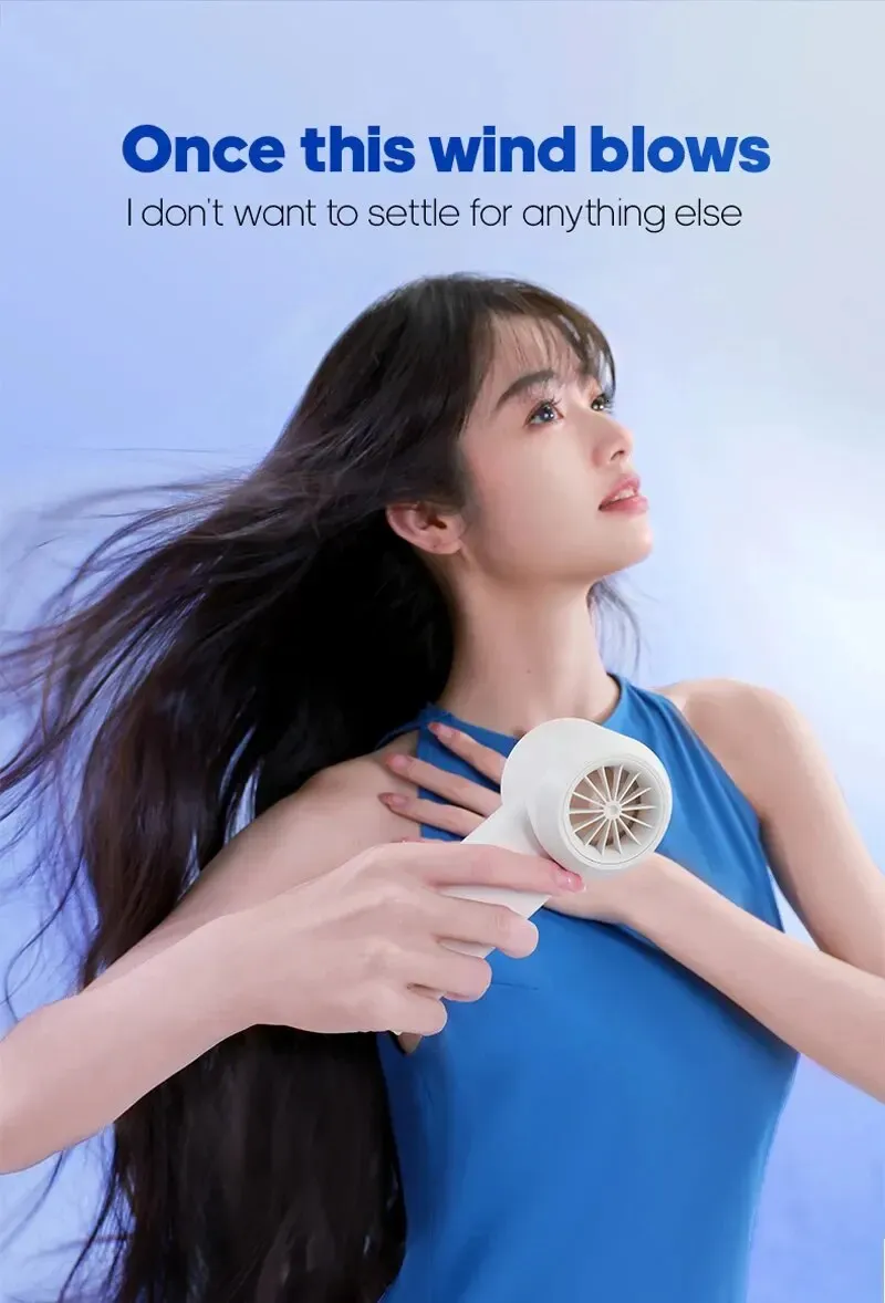 KINSCOTER Portable Handheld Turbo Fan with 100 Adjustable Wind Speeds ...