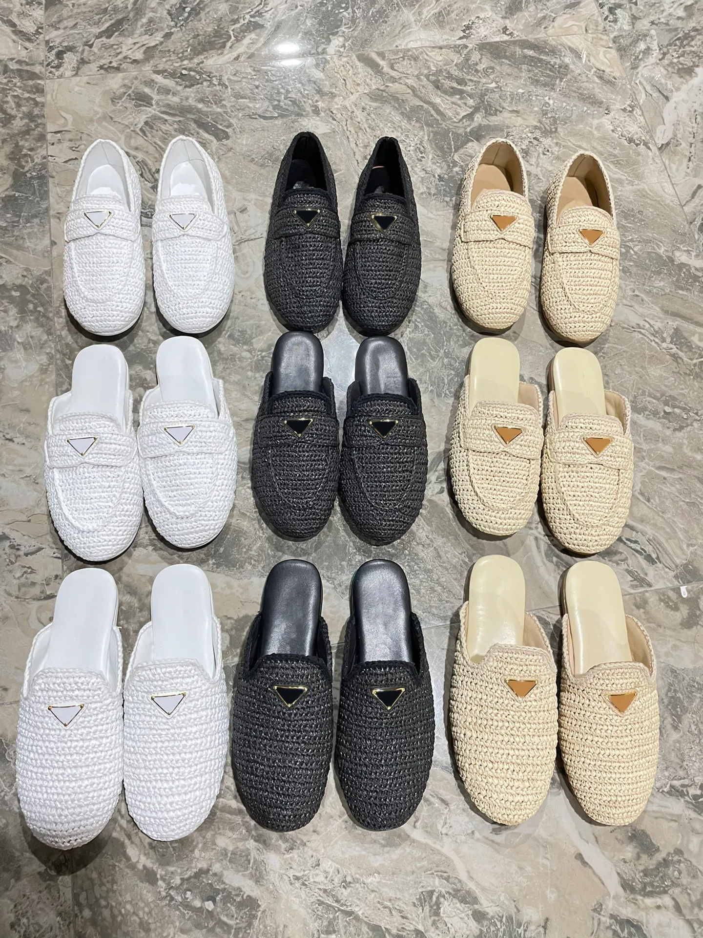 Bulk Designer Slippers For Women Lafite Grass Woven Flats: High Heeled ...