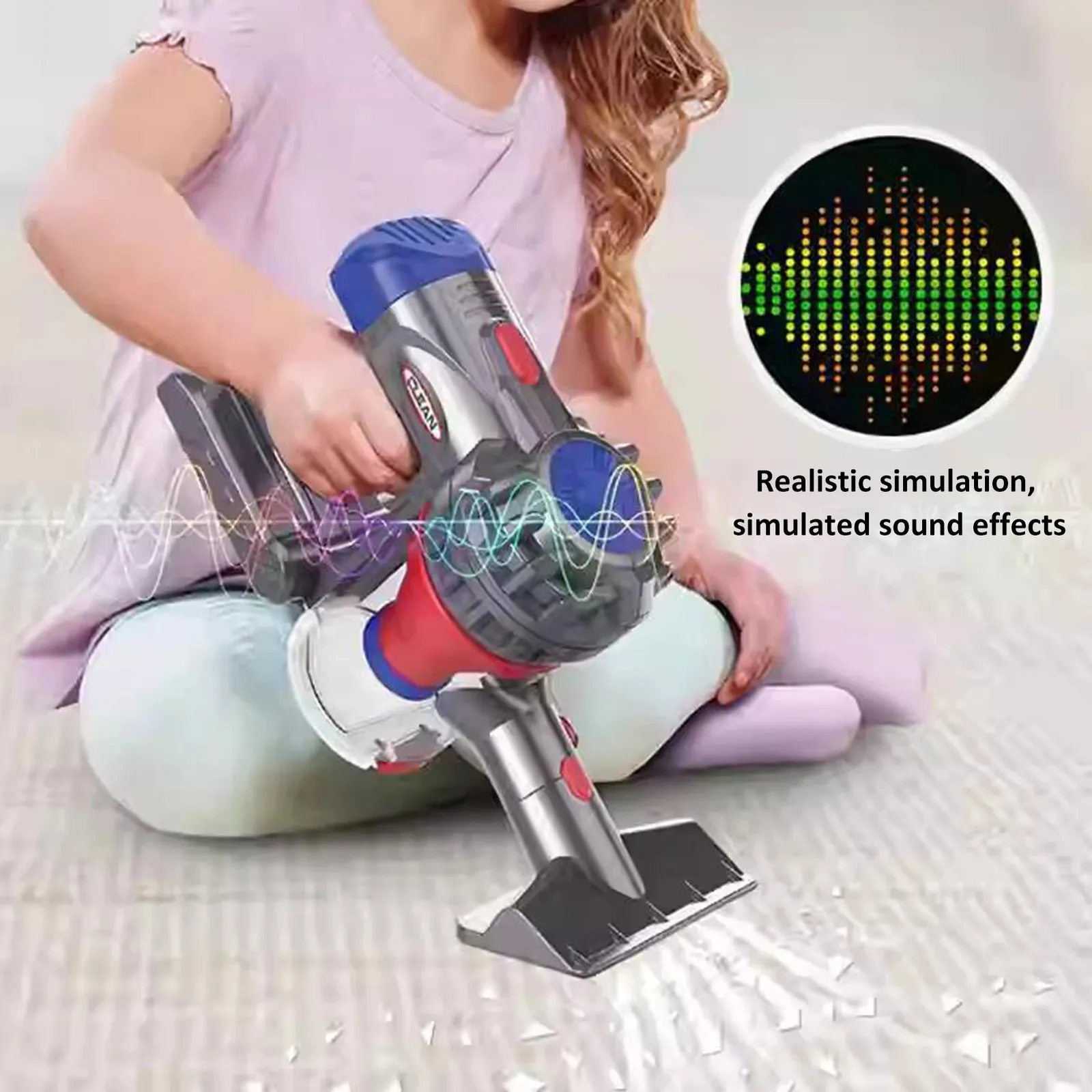 Toy Vacuum For Toddlers 1-3 Kids Vacuum Cleaner Toy - Real Suction With ...