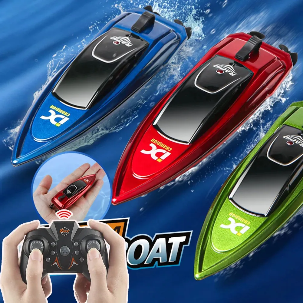 24G Mini Racing RC Boat: Dual Motors, High-Speed RC Ship for Kids' Fun ...