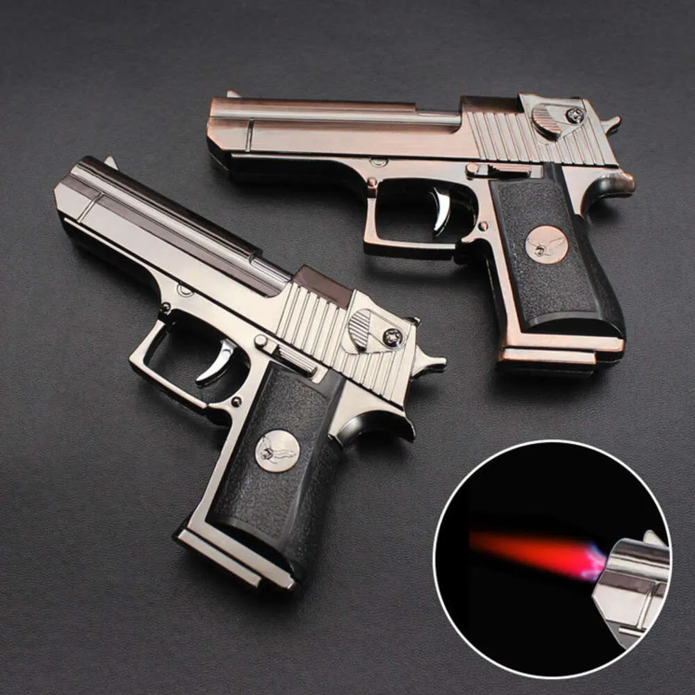 Gun Lighters: Metal Pistol Shaped Butane Torch Lighters Novelty Table ...