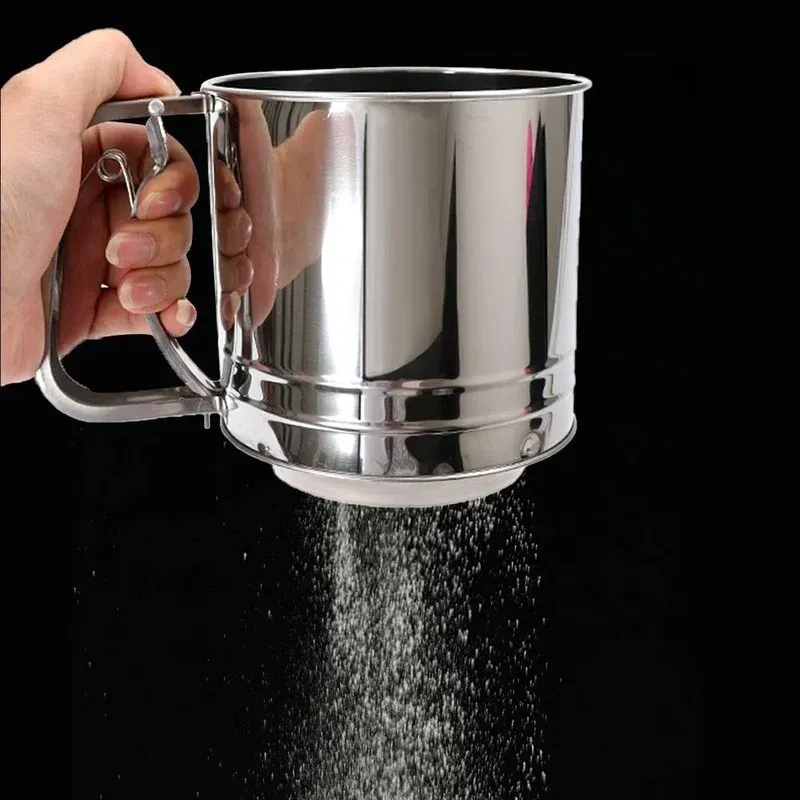 DHgate.com:Handheld Stainless Steel Flour Sifter, Powdered Sugar Shaker ...
