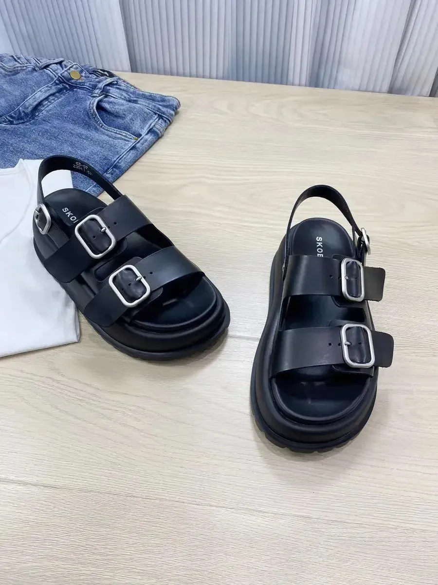 Buckle Beach Sandal Woman Luxus Clogs Mit Fersenmed Von 42,45 € | DHgate