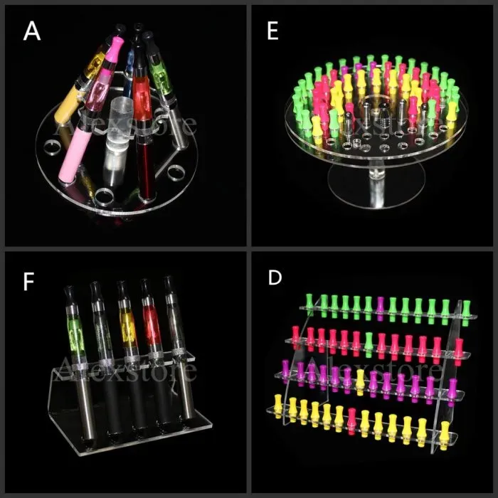 ZZ Acrylic E-Cig Display Stand - Clear Shelf Holder Base Rack for Mini ...