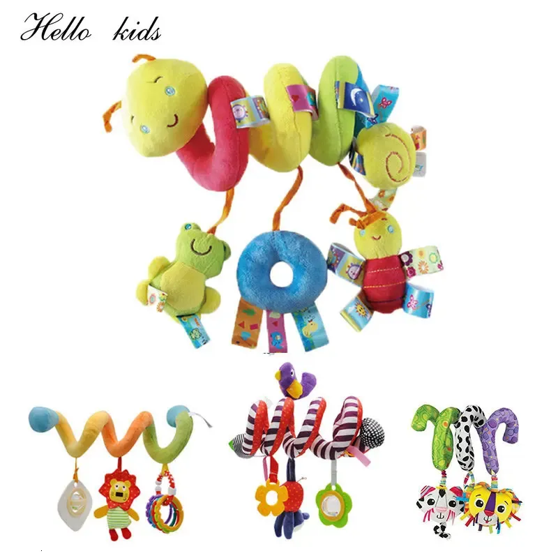 Stroller Hanging Toys Soft Spiral Baby Crib Rattles for Infant Car Seat ...