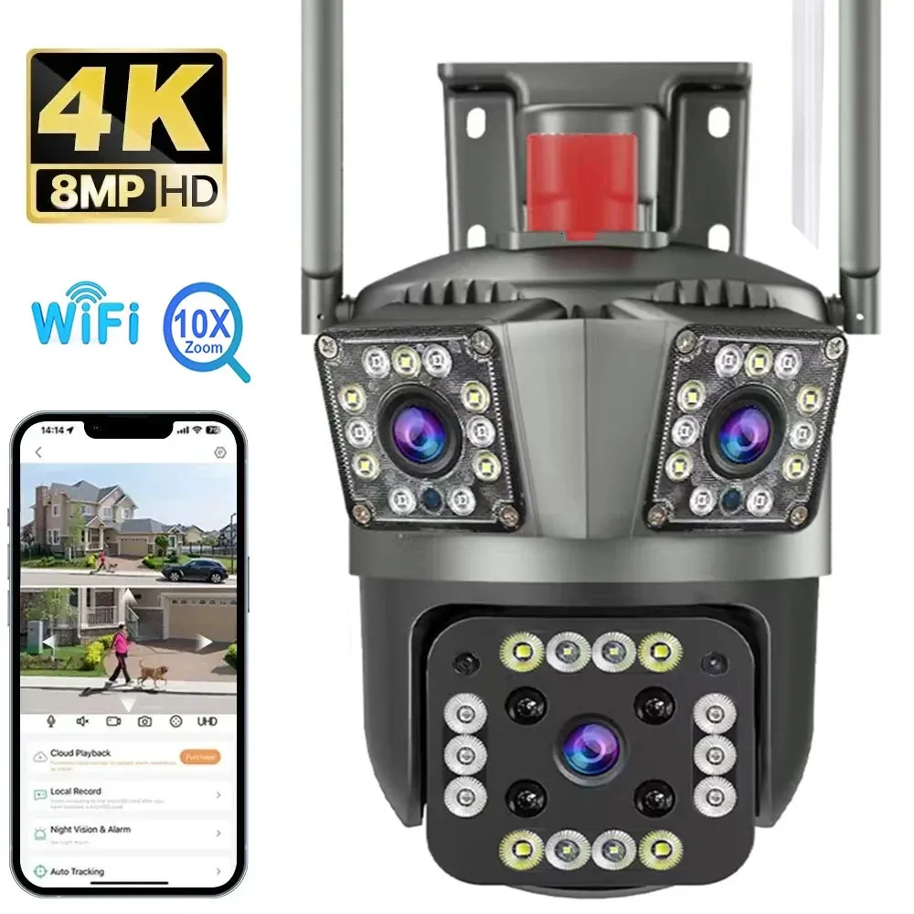 DHgate.com:4K PTZ Dual-Lens Outdoor Camera with Triple Screen ...