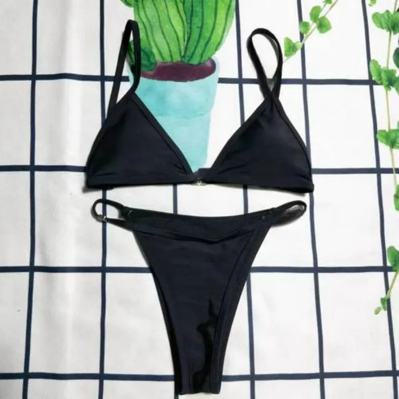 Beachwear Set: Women's Two Piece Swimsuit, Fashionable Bikini Sets For ...