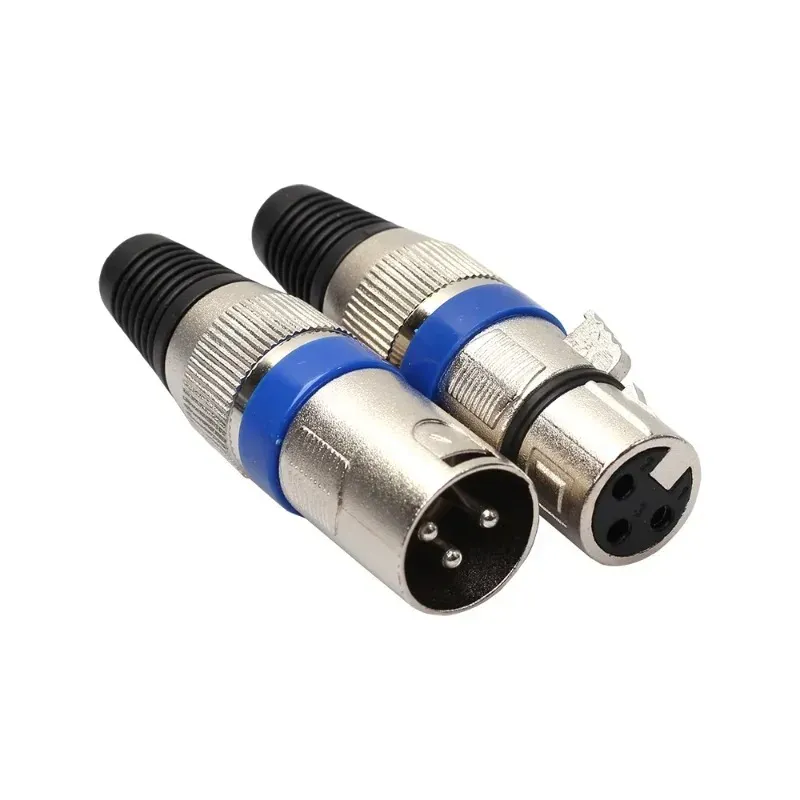NEW XLR Cannon Male and Female DIY Audio Plug Color Circle Big Three ...