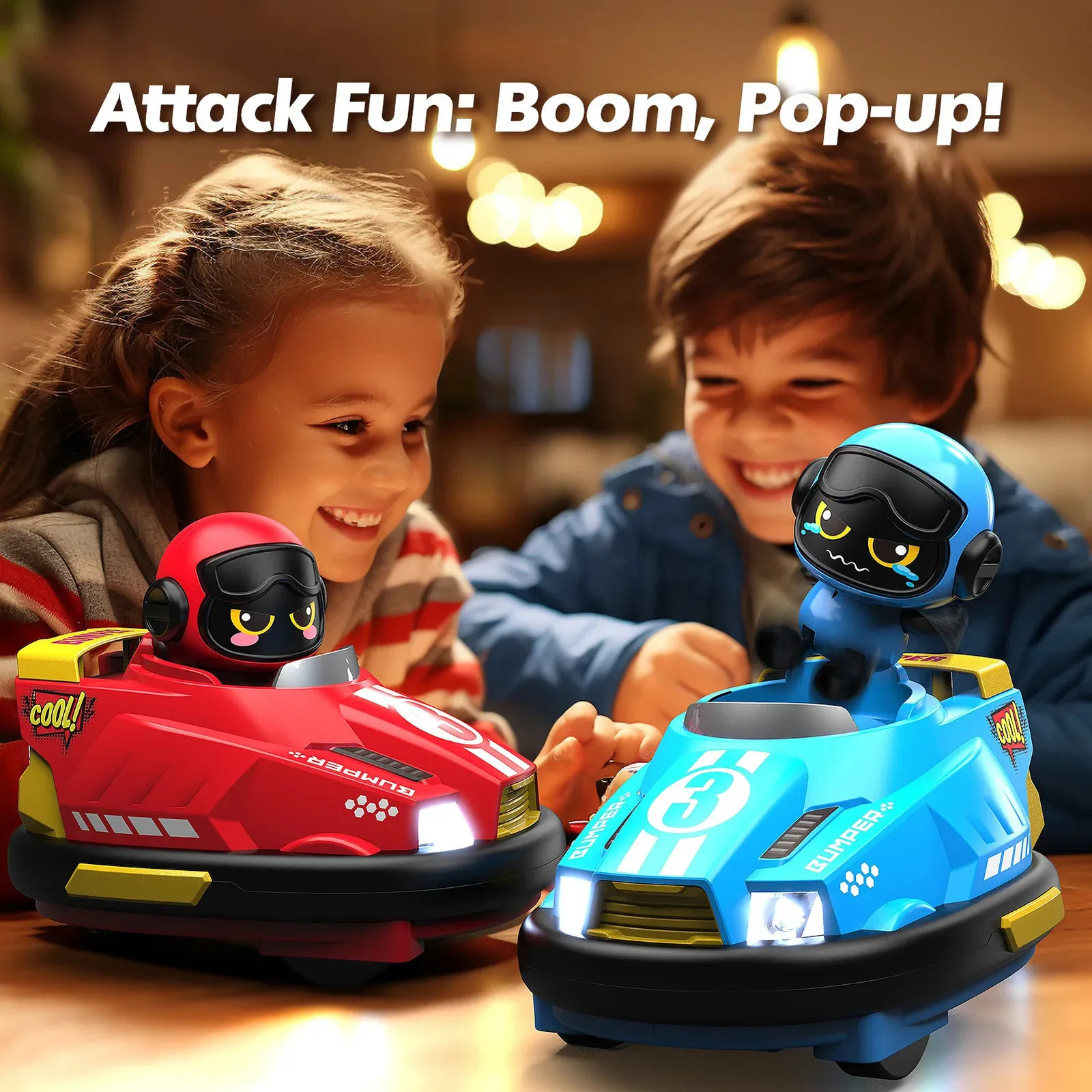 Interactive 2.4G Pop-up Bounce Ejection Kart with Light for Child ...