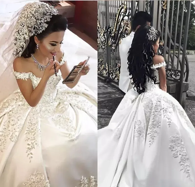 Arabic Dubai Ball Gown Wedding Dresses Beaded Lace... From Chicweddings ...