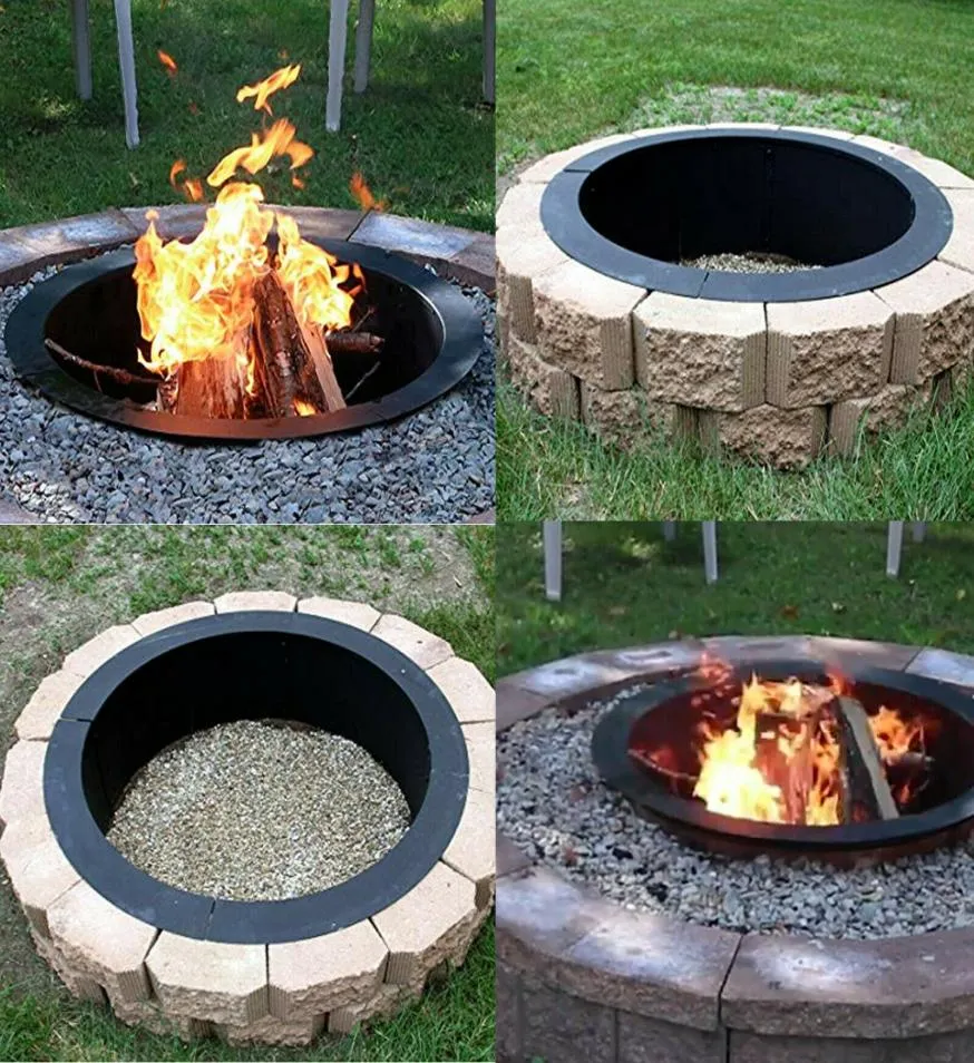 DIY Heavy Duty Fire Pit RingLiner Q235 Steel, 45 Outside X 39 Inside ...
