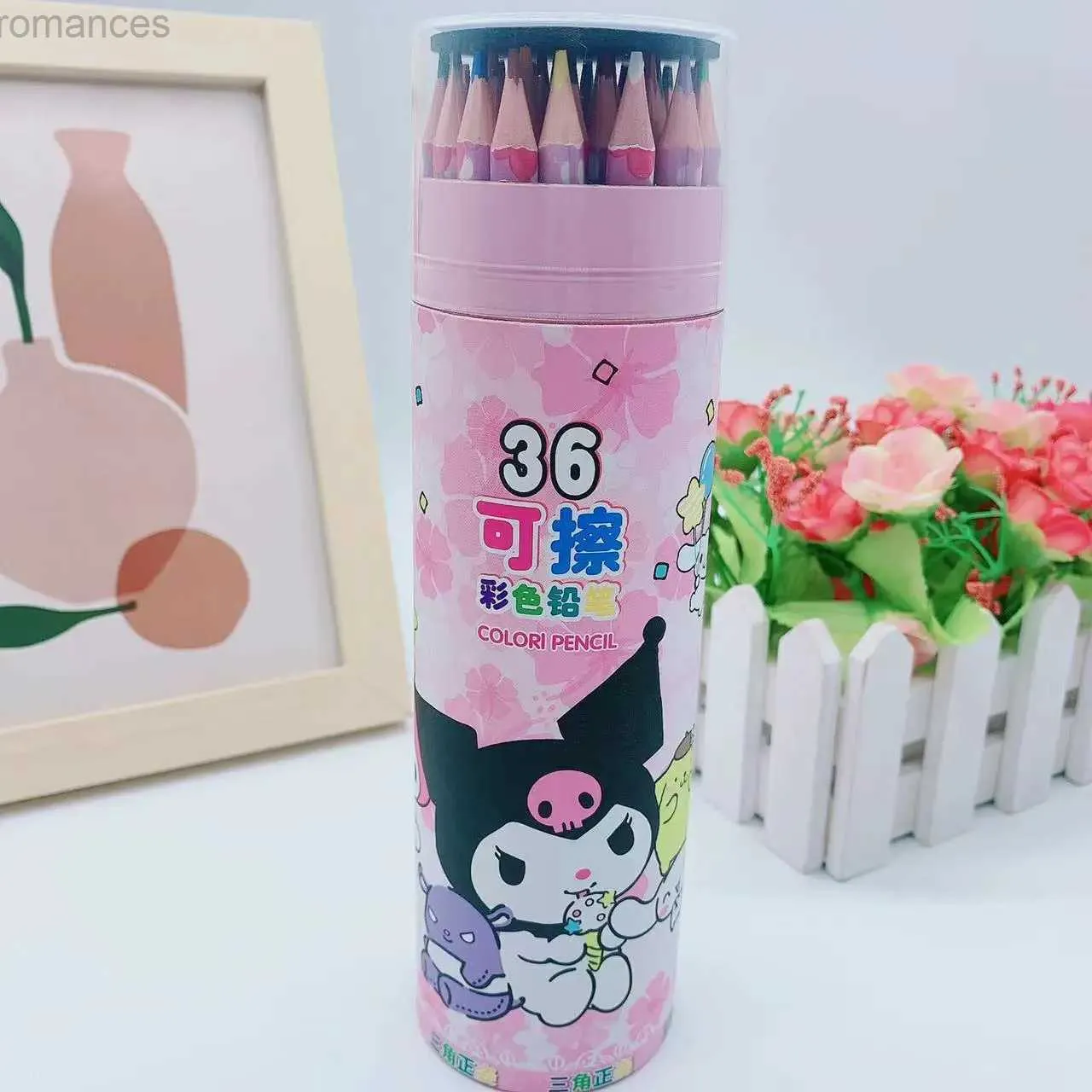 DHgate.com:Kuromi 36-Color Erasable Colored Pencils, Art Supplies for ...