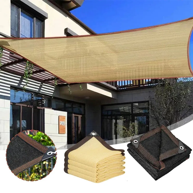 Heavy-Duty Garden Sun Mesh Shade Net w/ Grommets for Outdoor Patios ...