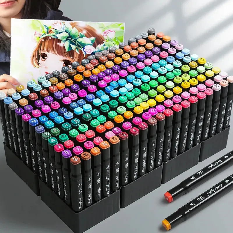 Wholesale Double Headed Marker Set Colouring Markers Drawing Alcohol Oily Sketching Draw Aesthetic School Supplies Stationery 240430 From Tie09 21.62 DHgate.Com