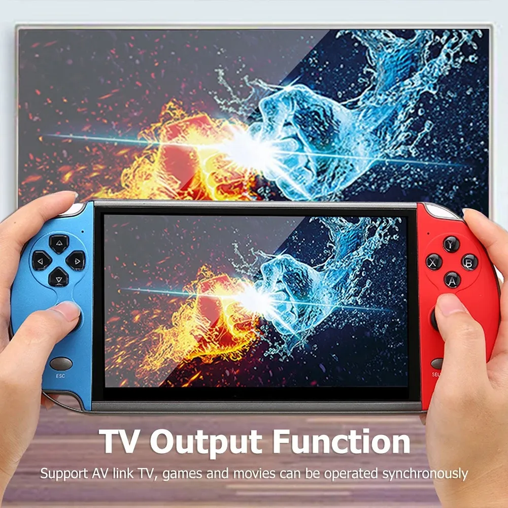 X7 Handheld Game Player with 4.3 Inch HD Screen, 8G, Built-in 10000 ...