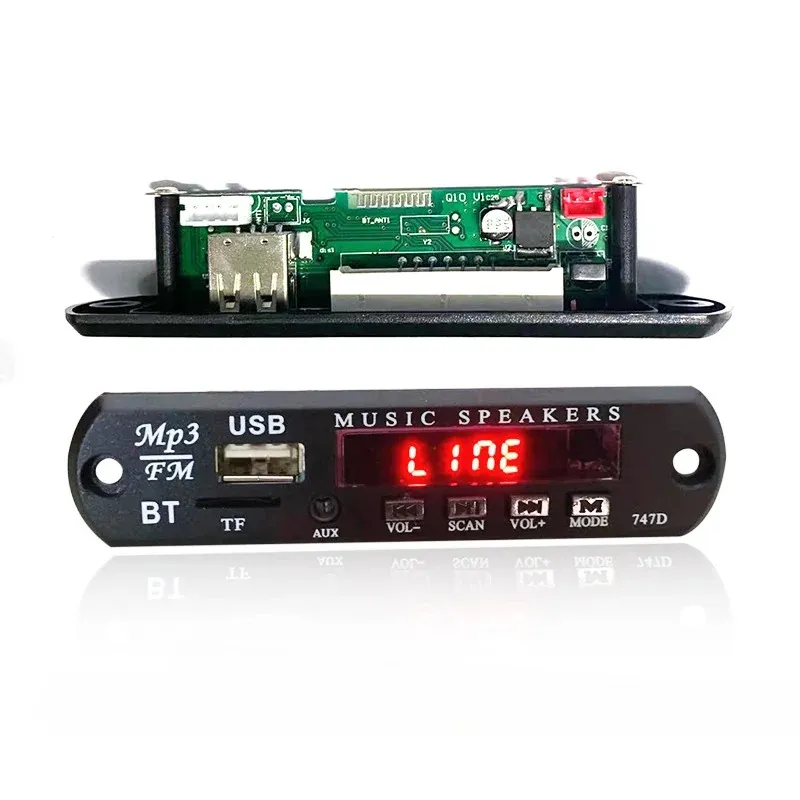 Bluetooth 12V MP3 Decoder Board Module with FM Radio TF SD Card USB AUX ...