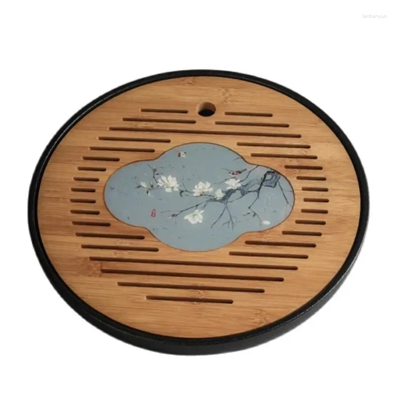 High-Grade Ceramic Tea Tray Set w/ Bamboo Accessories | Decorative ...