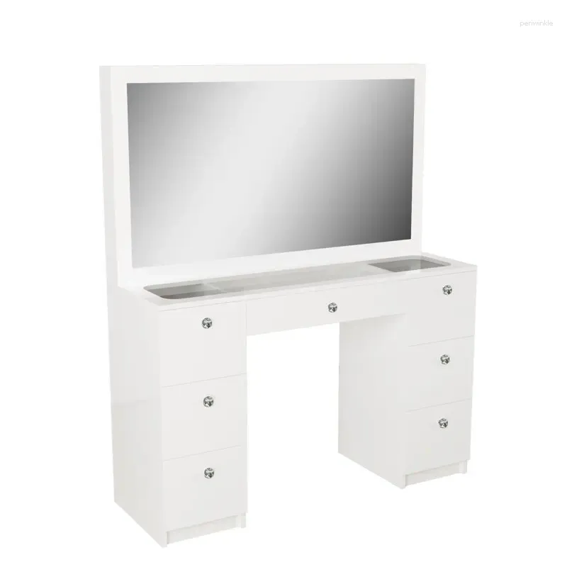 dressing table with crystal knobs