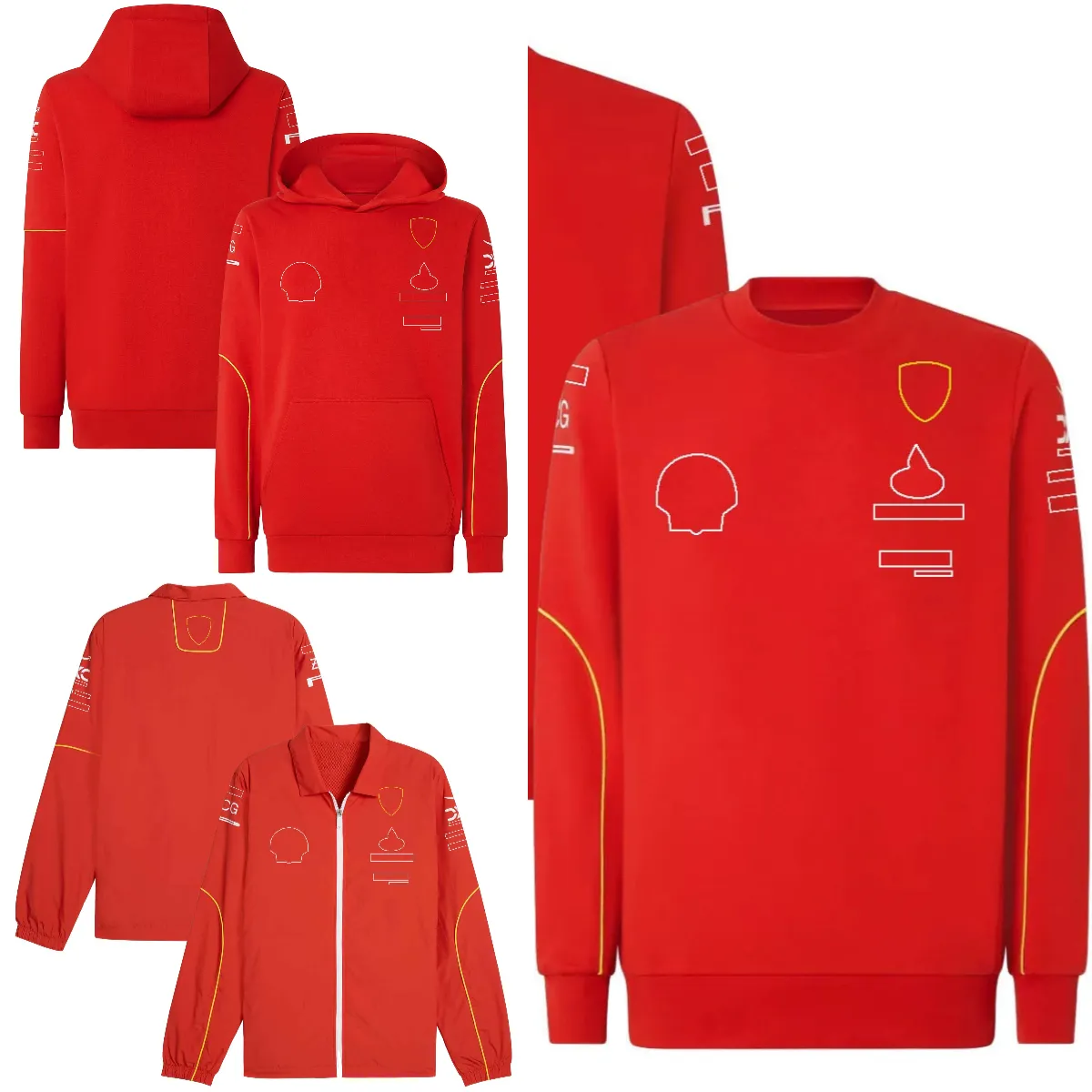 New F1 Team Dark Red Hoodie For Men Casual Fashion Sweatshirt With ...