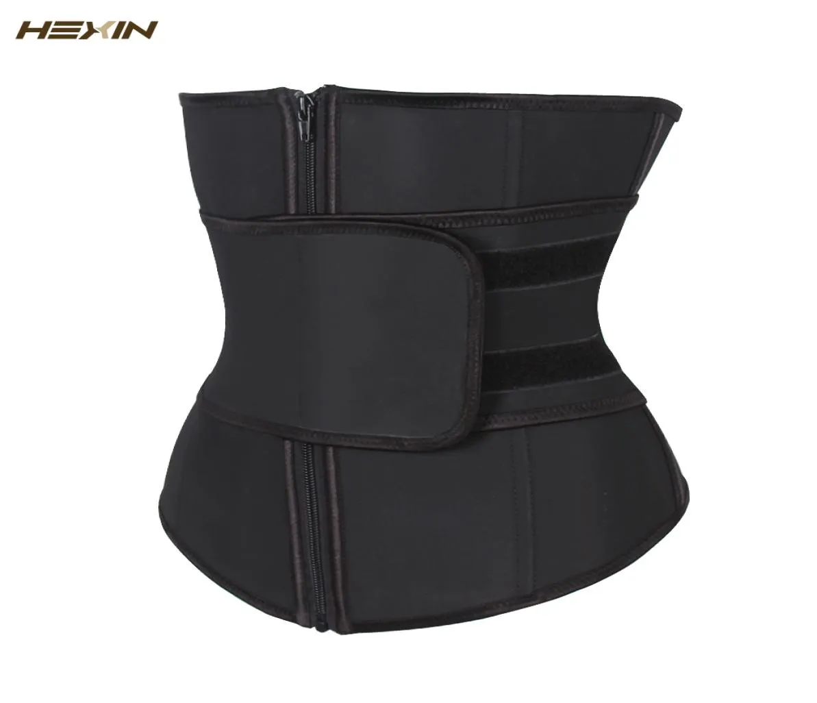HEXIN Plus Size Abdominal Belt With High Compression Zipper, Latex Waist Cincher Hernia Corset ...