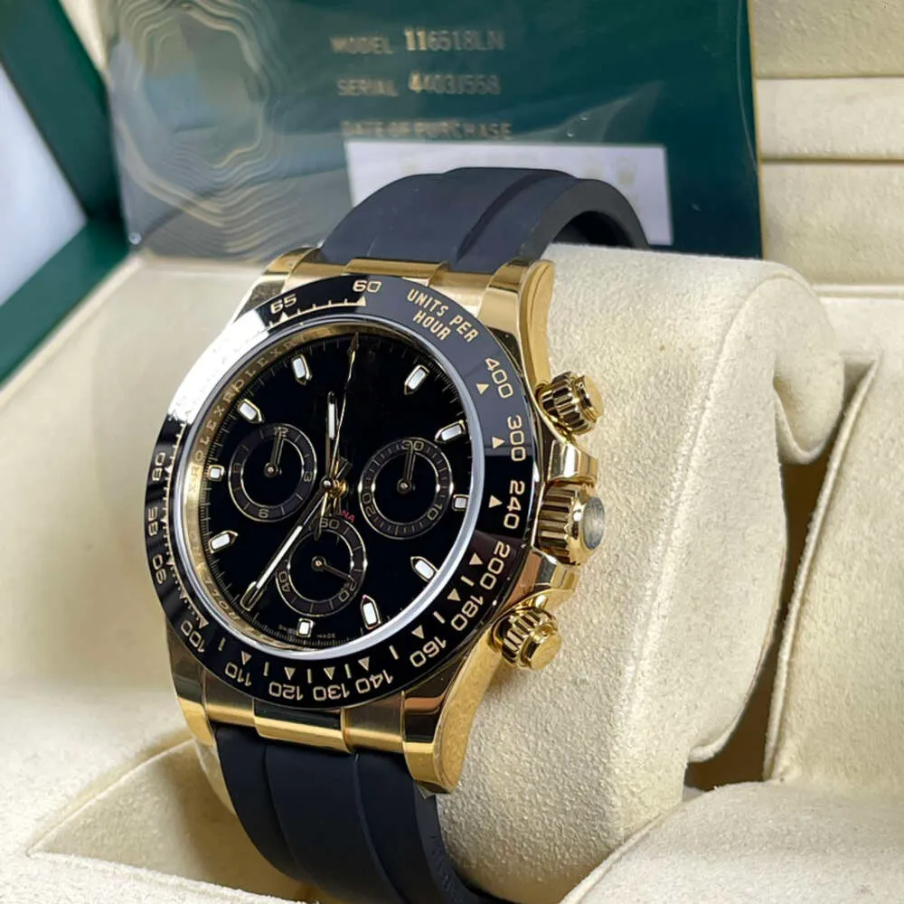 C Mechanical Chronograph Olex Meteorite Gold Watches Movement 40Mm ...