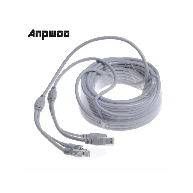 CCTV Ethernet Cable with Power: 5M-30M RJ45 + DC for NVR Systems & IP ...
