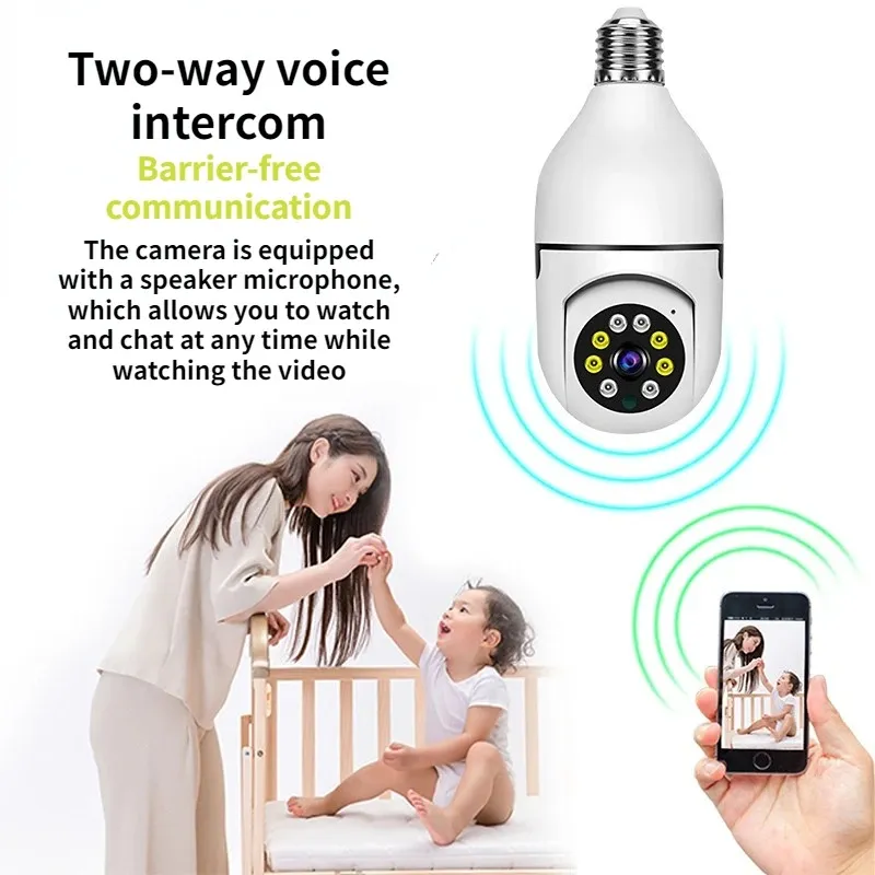 2MP 1080P Light Bulb Camera 5G Wifi Camera For Home Surveillance ...