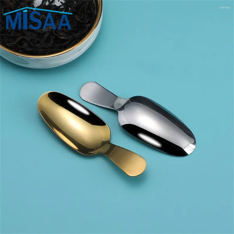 Durable Stainless Steel Short Handle Tea Scoops for Kitchen, Coffee ...