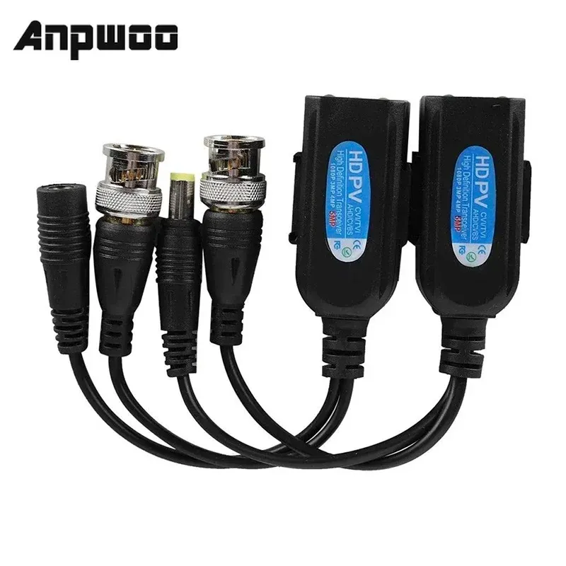 Pasif CCTV BNC Video Balun Alıcı Rj45 Ethernet Konnektör Adaptörüne 1 ...